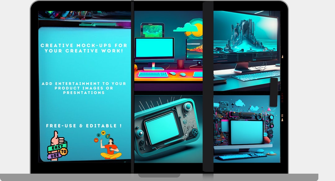 40 Mockup Templates PNG, Modern Digital Product Mockup Bundle ...