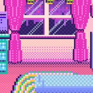 Pixel Art Wallpaper pixelated Room - Etsy
