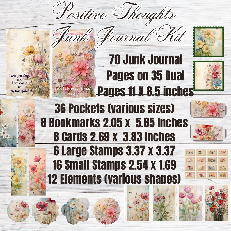 Positive Affirmation Junk Journal Self-love Affirmations Printables ...