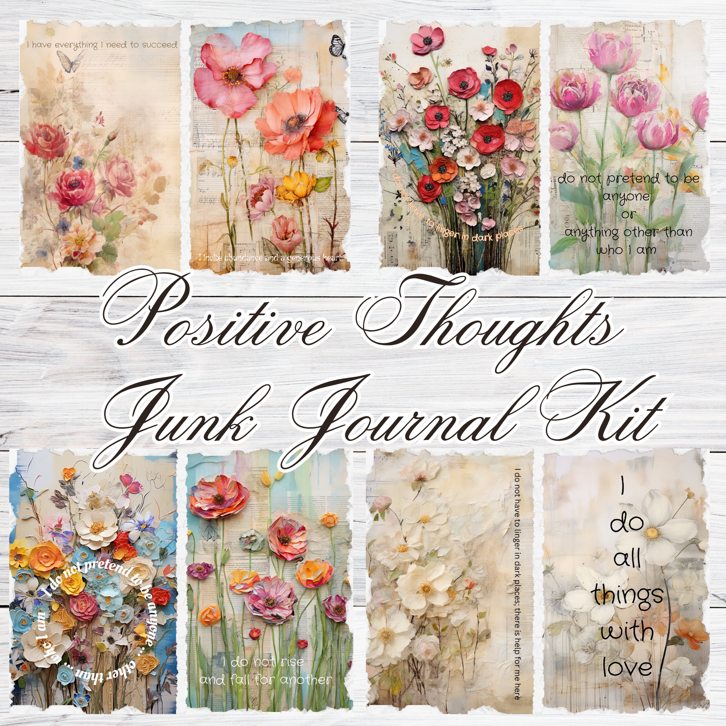 Positive Affirmation Junk Journal Self-love Affirmations Printables ...