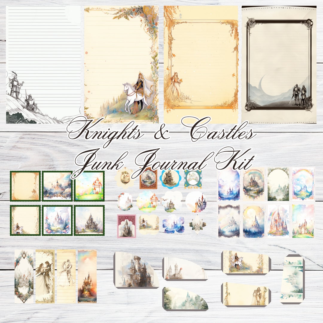 Junk Journal Kit Castles and Knights Vintage Ephemera Junkjournal ...