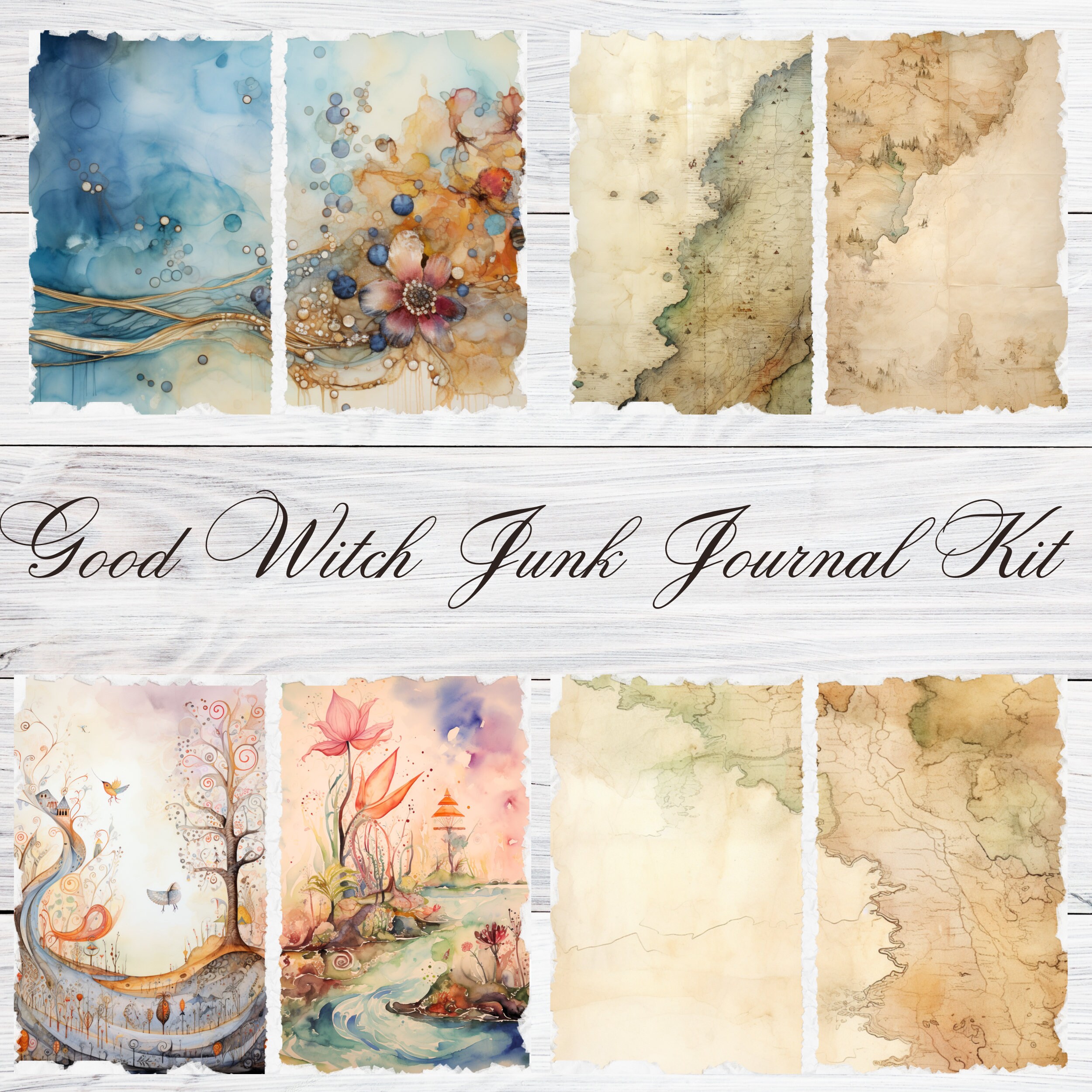 Witch Junk Journal Grimoire Kit Journaling Journalkit Junkjournal ...