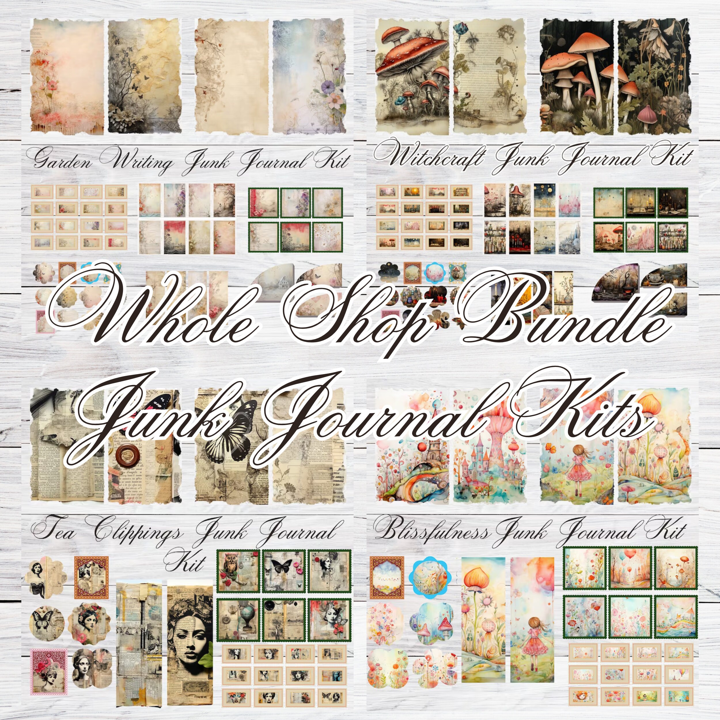 Lifetime Access Bundle Junk Journal Kits Whole Shop Bundle Women ...