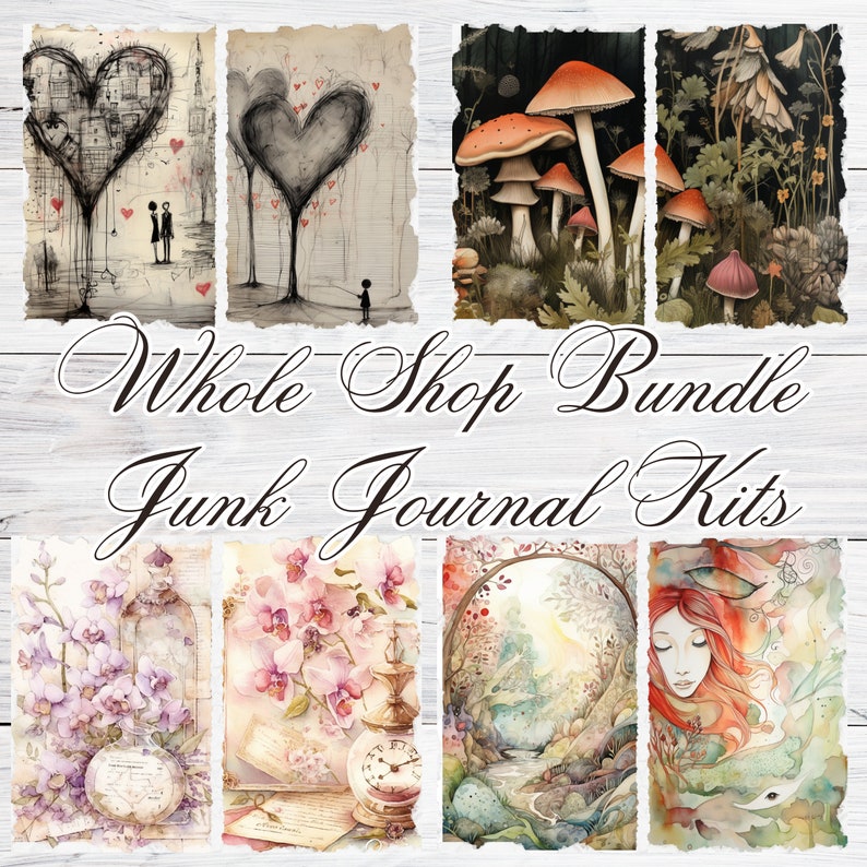 Lifetime Access Bundle Junk Journal Kits Whole Shop Bundle Women ...