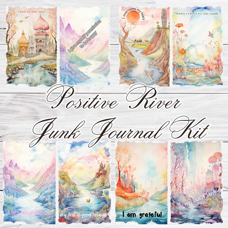 Positive River Affirmation Junk Journal Affirm Journaling Affirmations ...