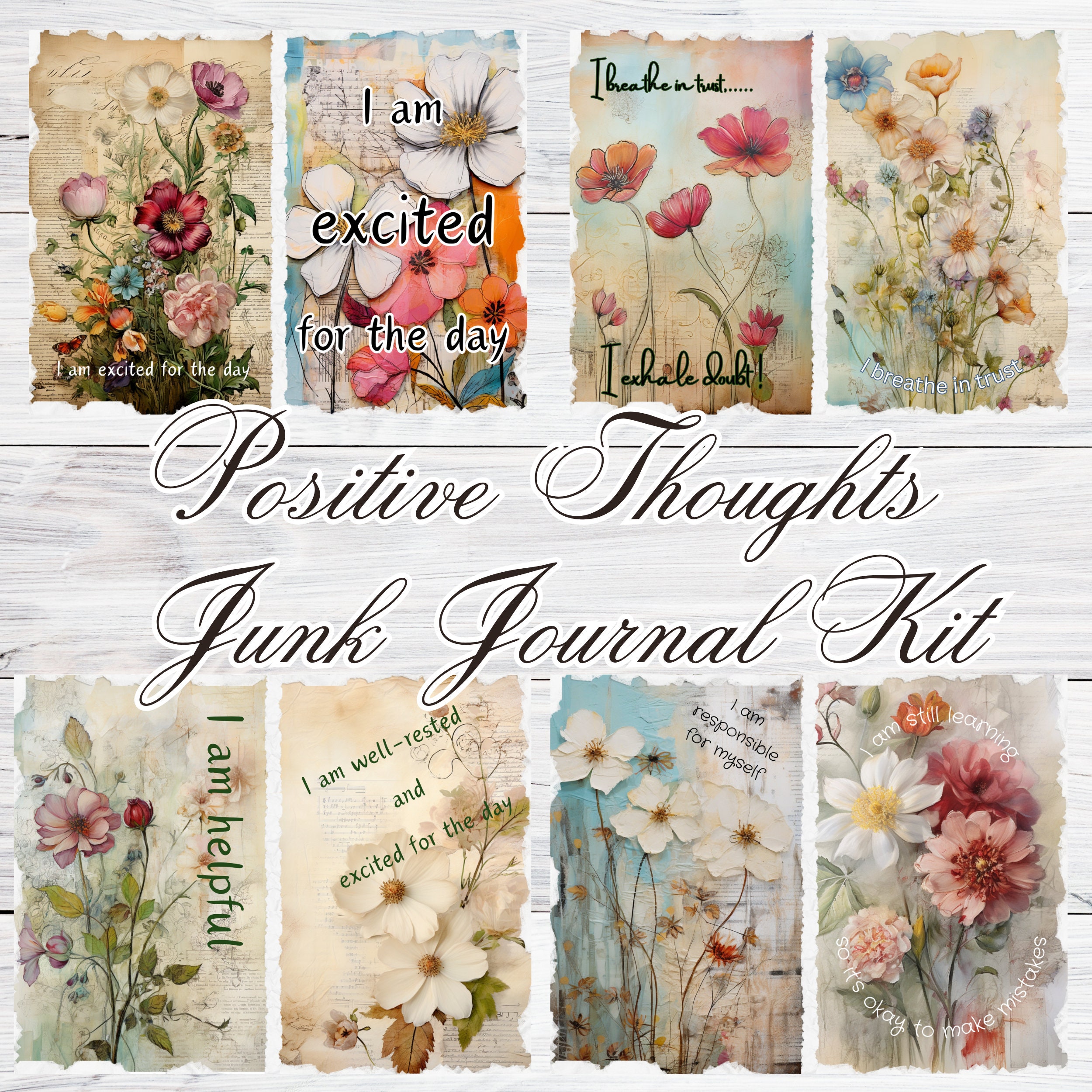 Positive Affirmation Junk Journal Self-love Affirmations Printables ...