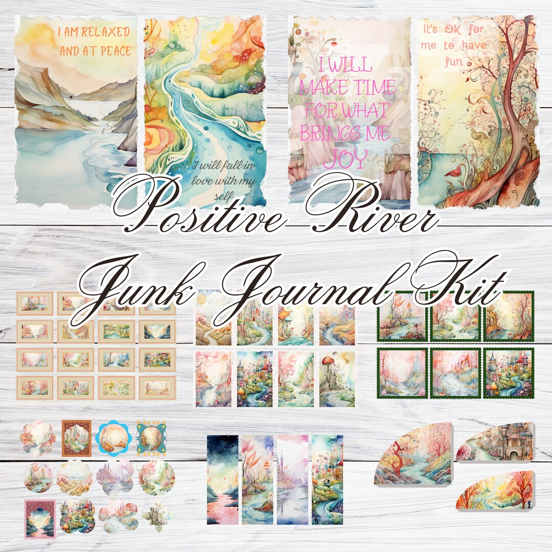 Positive River Affirmation Junk Journal Affirm Journaling Affirmations ...