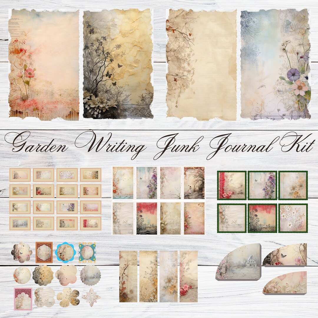 Garden Writing Junk Journal Kit Vintage Ephemera Junkjournal Kits ...