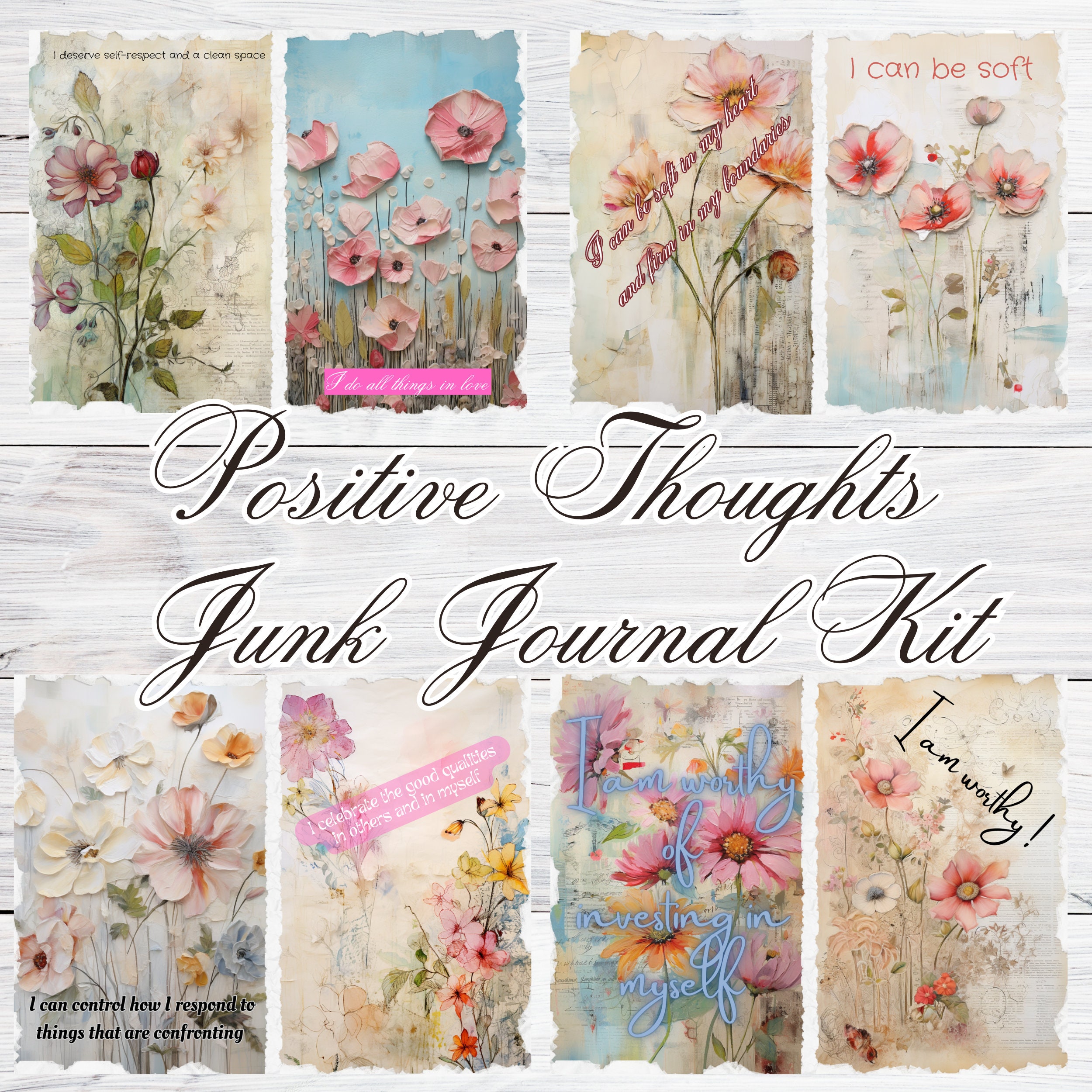 Positive Affirmation Junk Journal Self-love Affirmations Printables ...