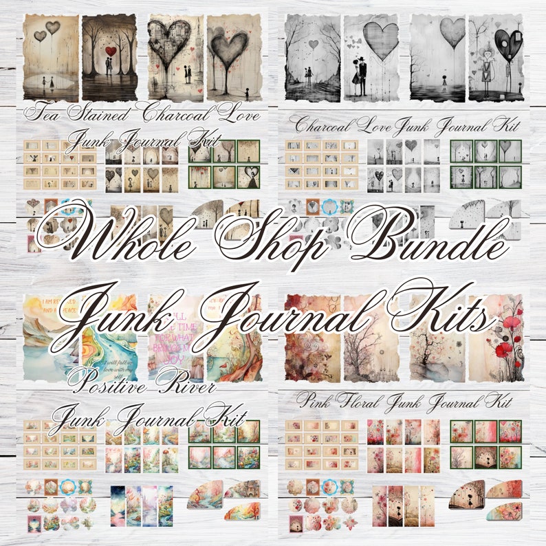 Lifetime Access Bundle Junk Journal Kits Whole Shop Bundle Women ...