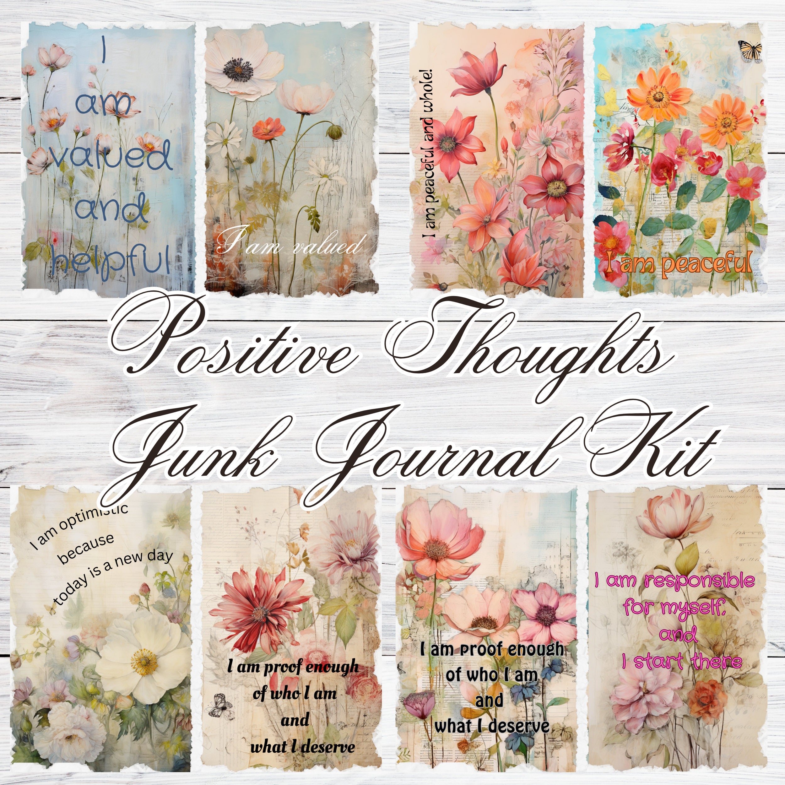 Positive Affirmation Junk Journal Self-love Affirmations Printables ...