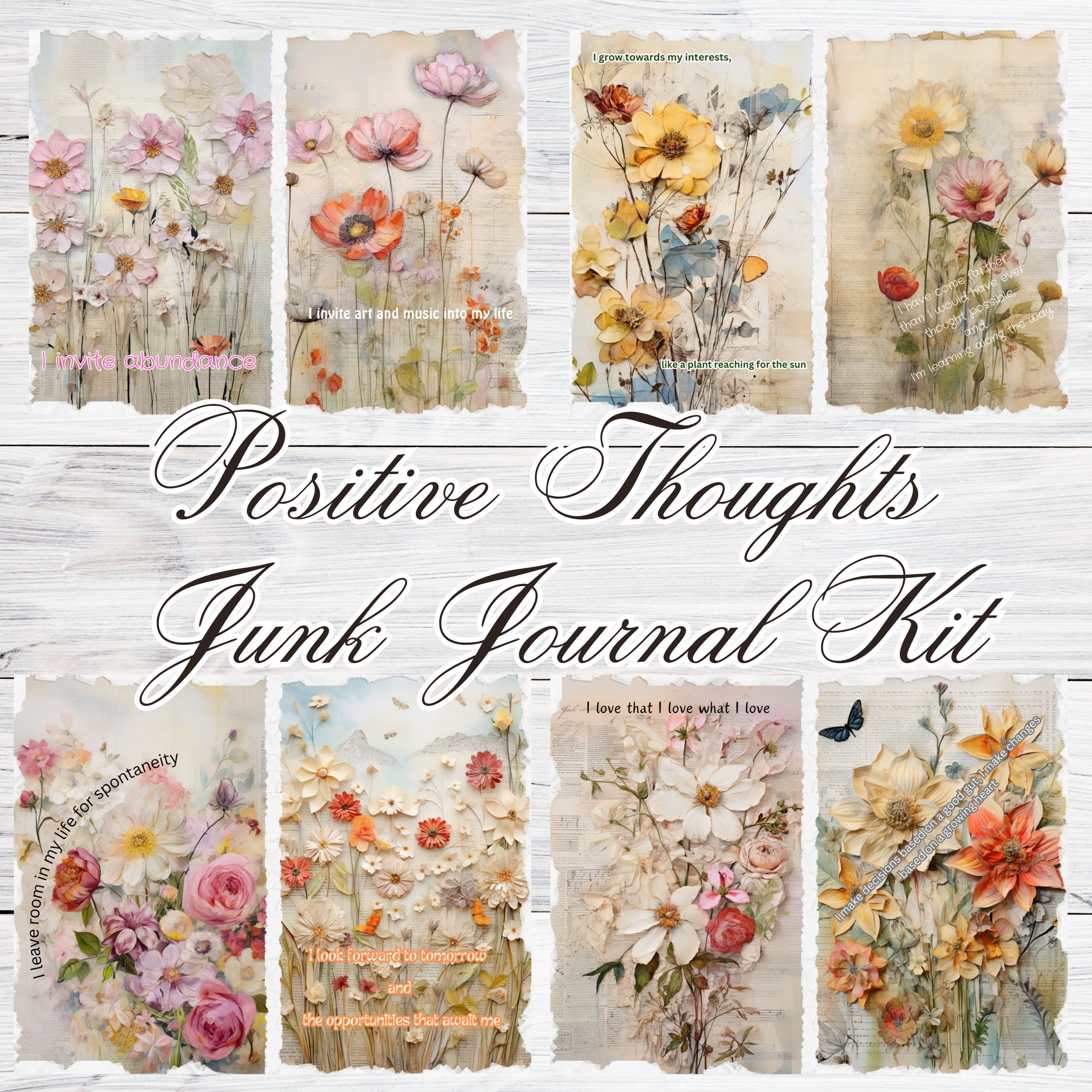 Positive Affirmation Junk Journal Self-love Affirmations Printables ...