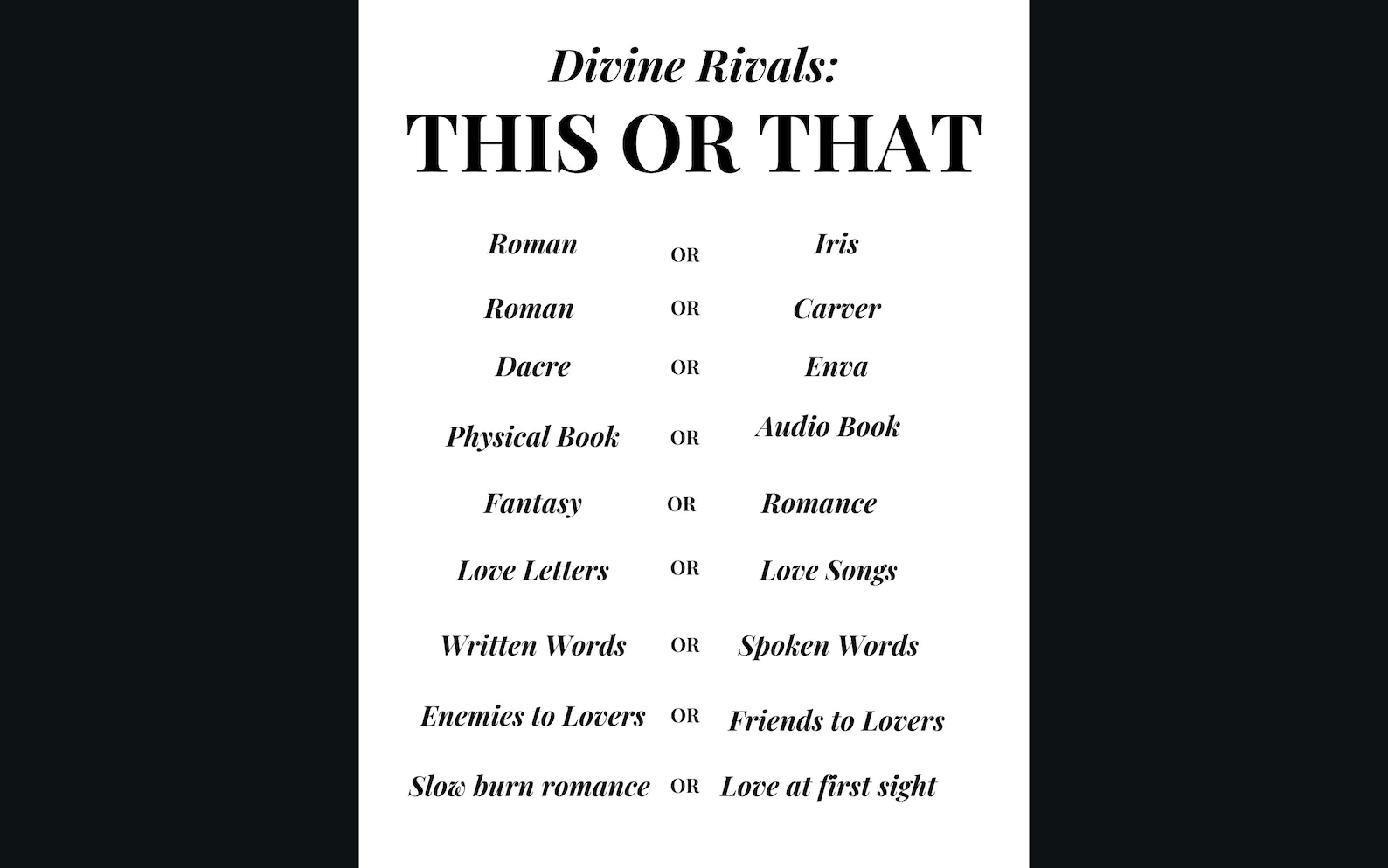 Divine Rivals Book Club Guide, Printable, Discussion Questions ...