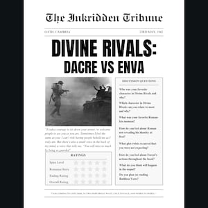 Divine Rivals Book Club Guide, Printable, Discussion Questions ...