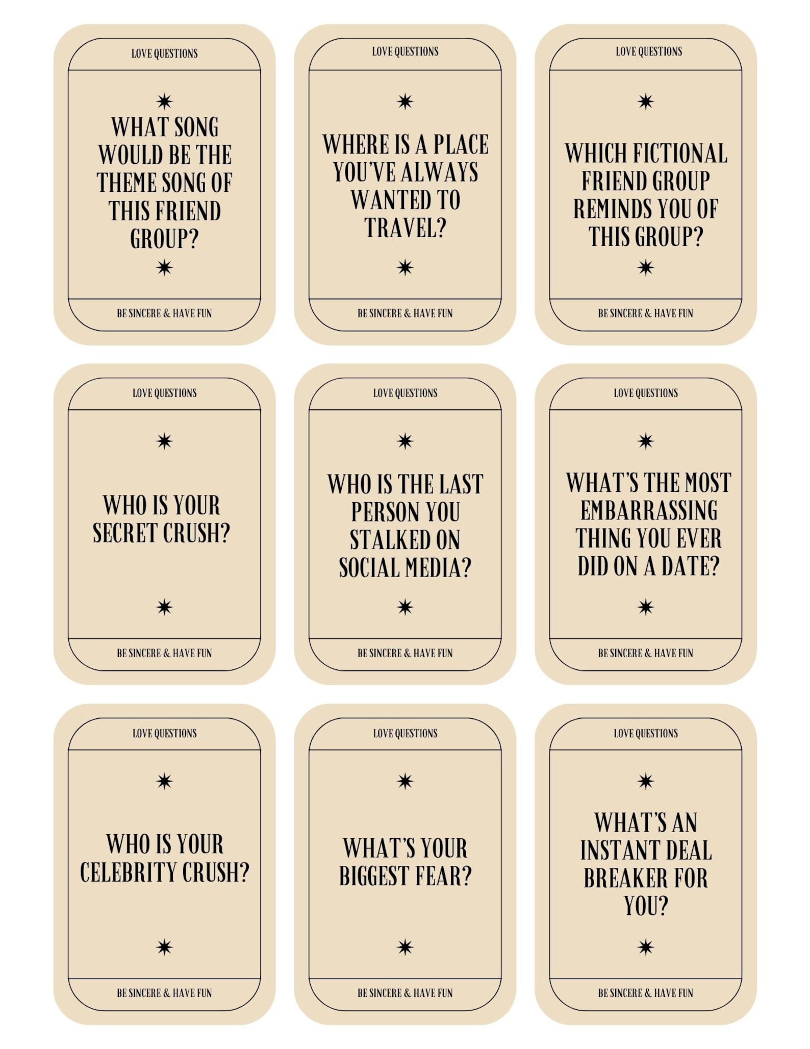 Galentine's Day Question Card Game, Printable, Digital, Valentine's Day ...