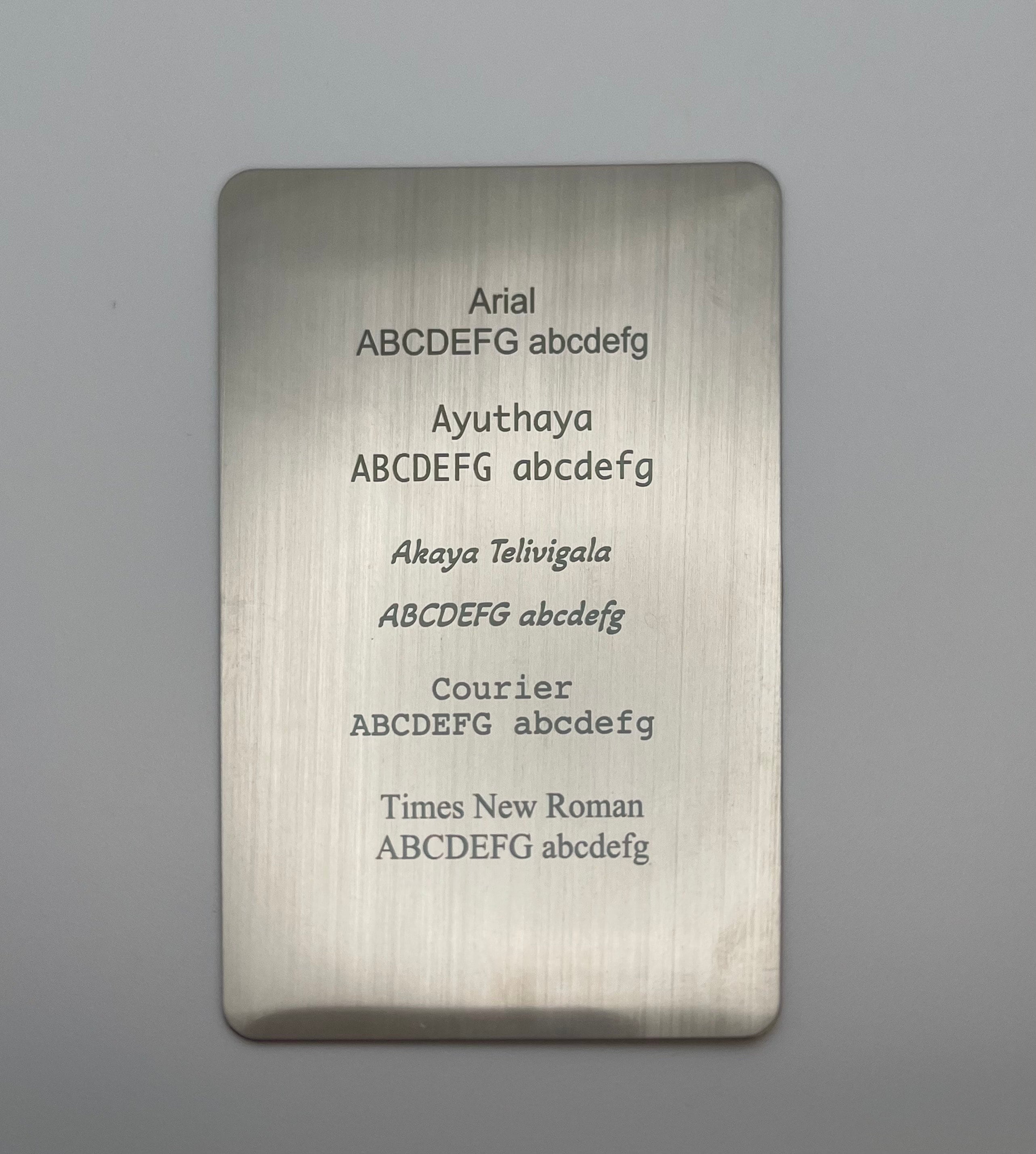 Laser Engraved, Gold on Black, Personalized 3x1 Stainless-steel Plaque ...