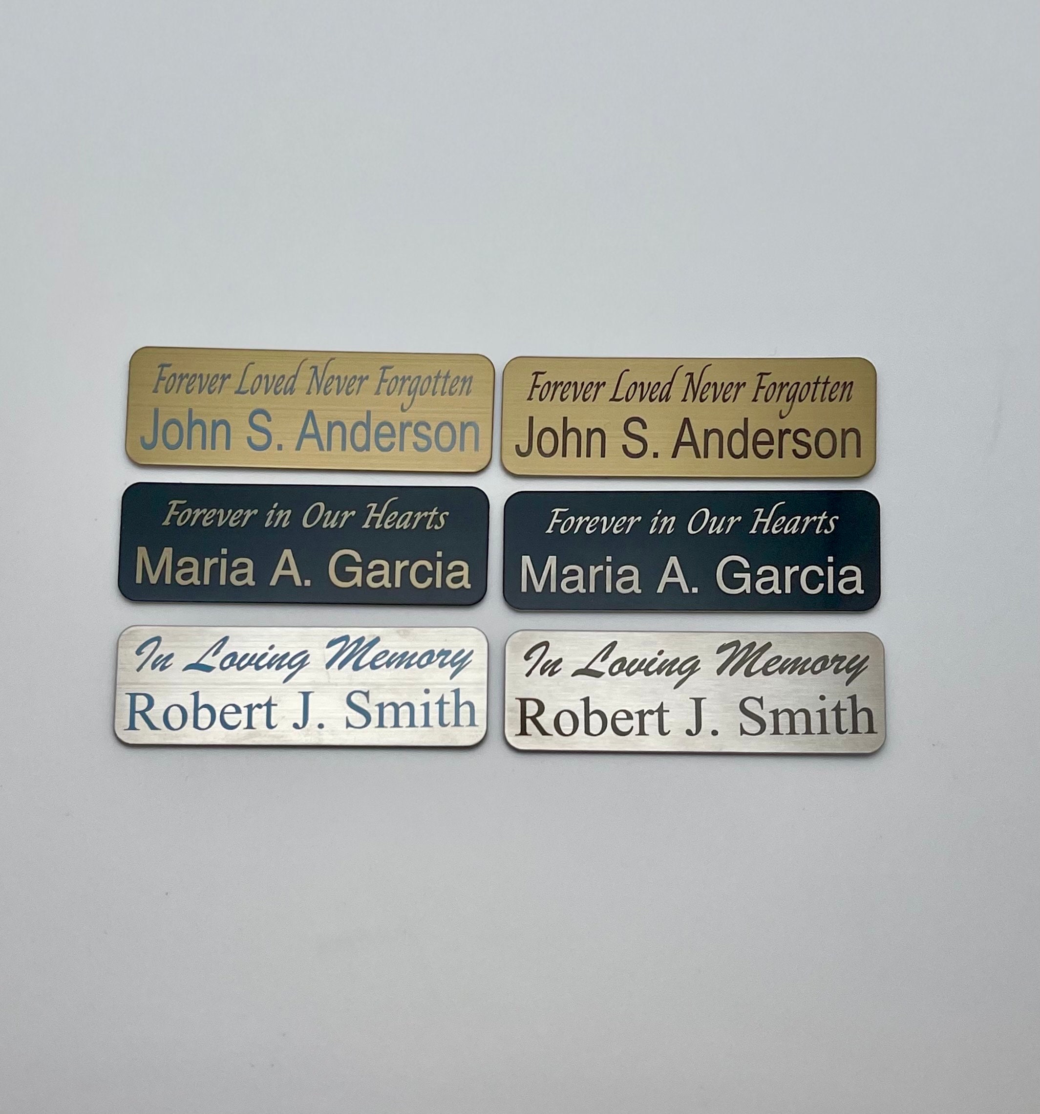 Laser Engraved, Gold on Black, Personalized 3x1 Stainless-steel Plaque ...