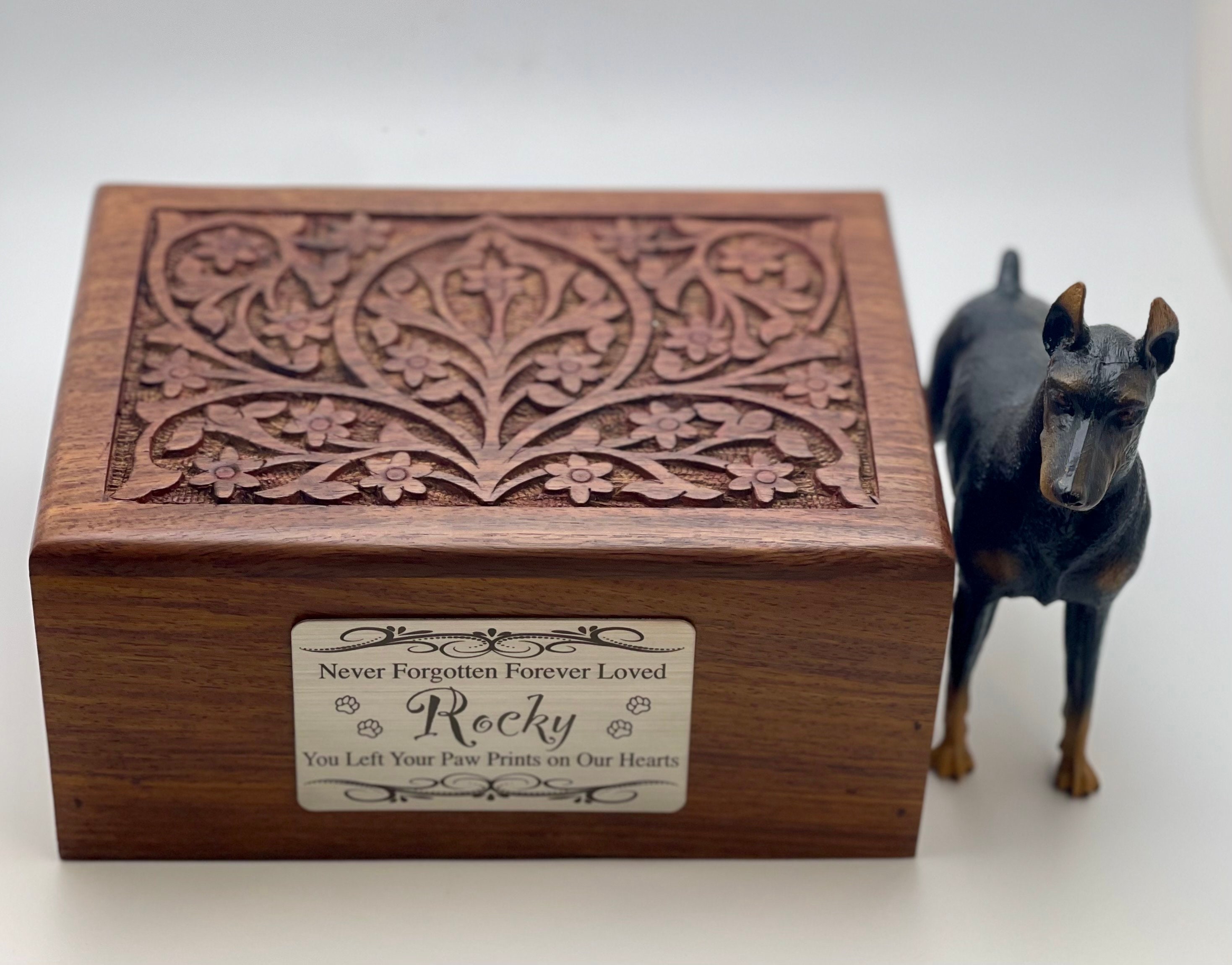 Pet Ashes Box Rosewood Pet Urn Large Dog Urn Beautiful Pet Urn Pet Urn ...