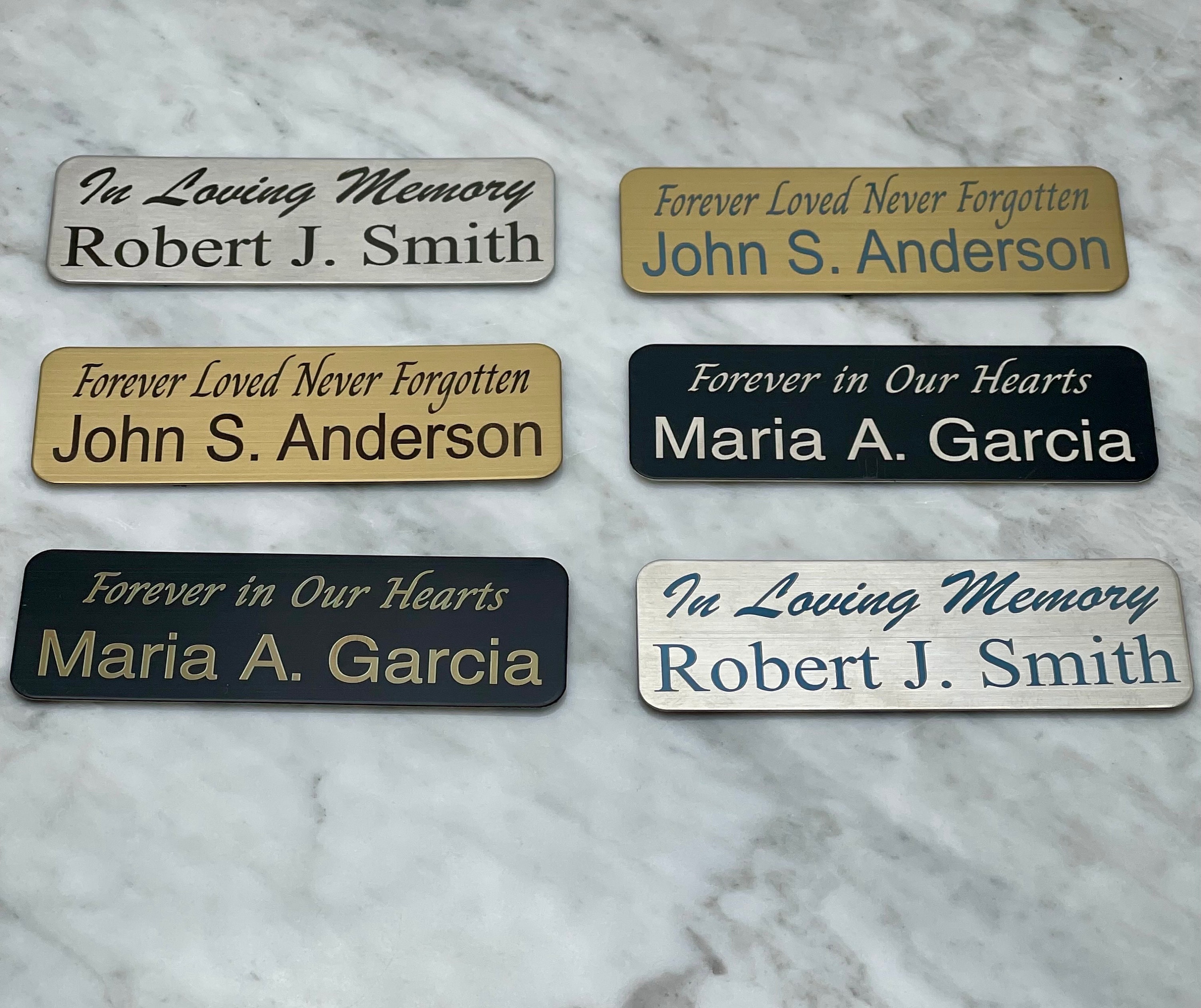 Custom Name Plate, White on Black, Personalized Engraved 3x1 Stainless ...