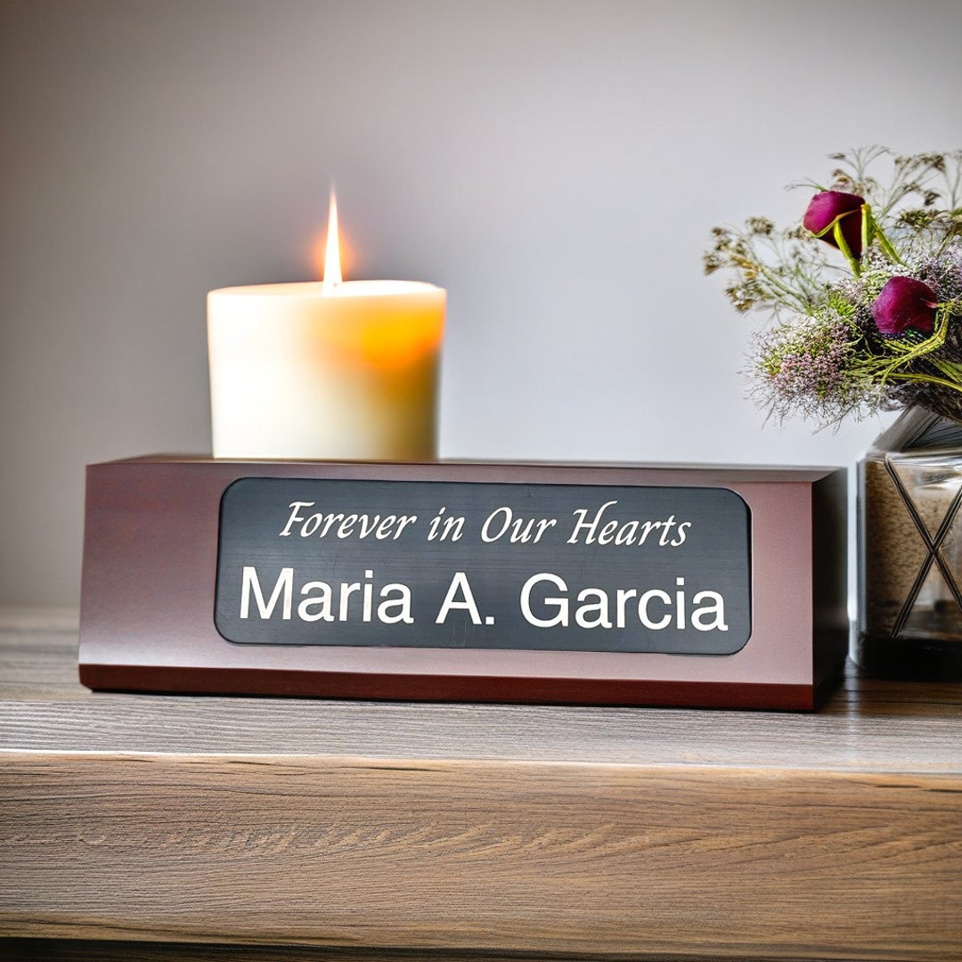 Custom Name Plate, White on Black, Personalized Engraved 3x1 Stainless ...