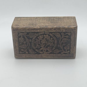 Carved Mango Wood Keepsake Box: Tiny Cremation Urn - Etsy