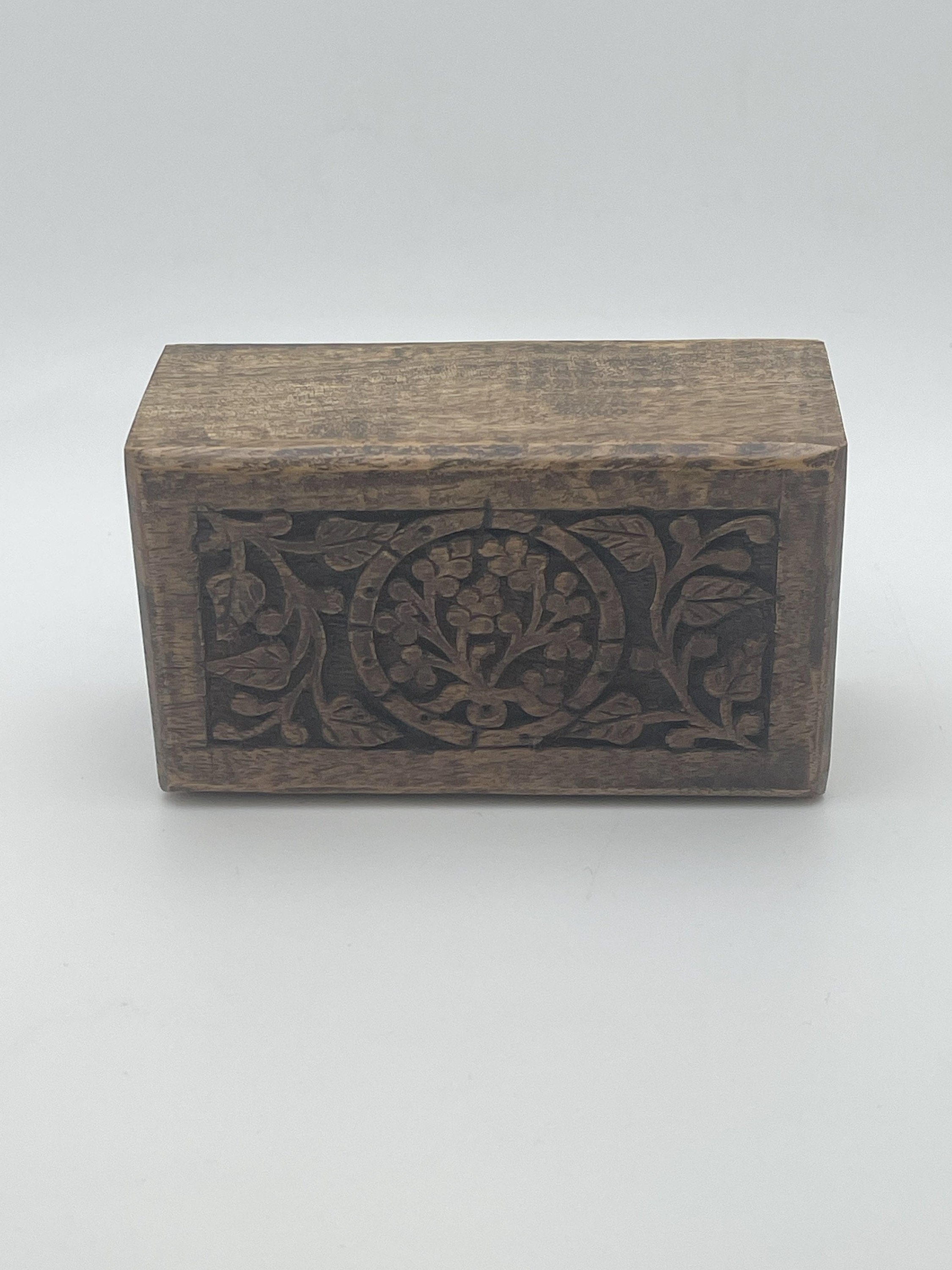 Carved Mango Wood Keepsake Box: Tiny Cremation Urn - Etsy