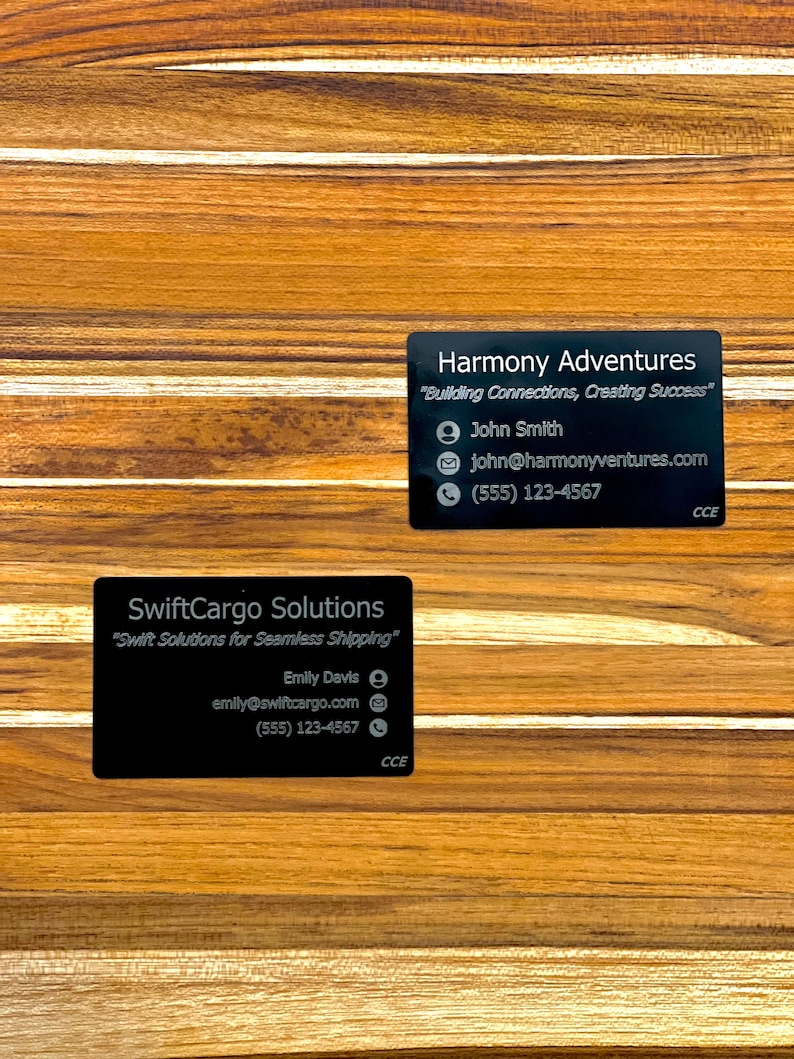 Custom Laser Engraved Metal Business Cards (two-sided) - Etsy Australia
