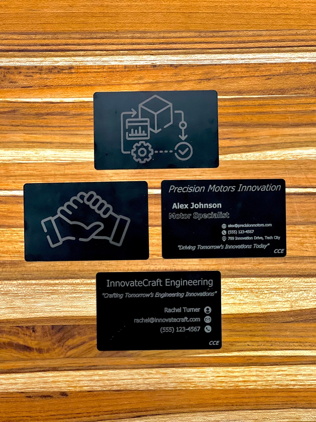 Custom Laser Engraved Metal Business Cards (two-sided) - Etsy