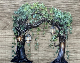 Enchanted Forest Transparent Sticker - Etsy