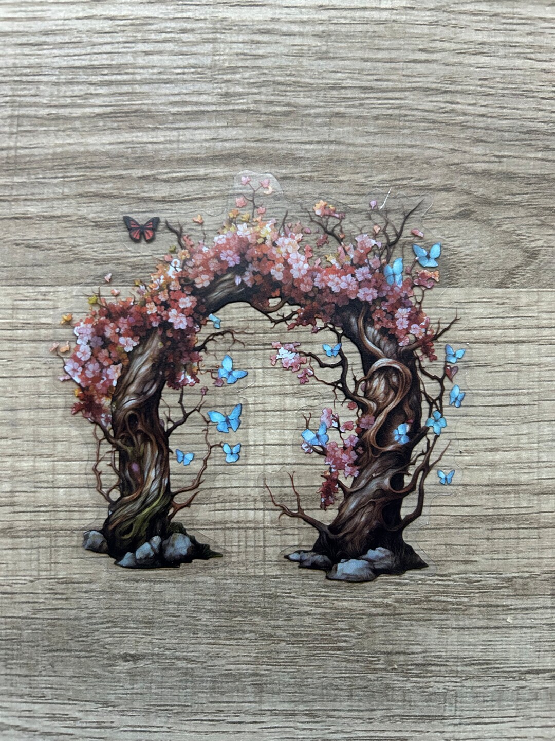 Enchanted Pink Forest Transparent Sticker - Journaling/scrapbooking - Etsy