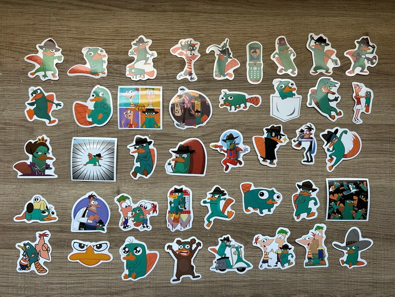 Phineas and Ferb Perry the Platypus Vinyl Stickers - Etsy