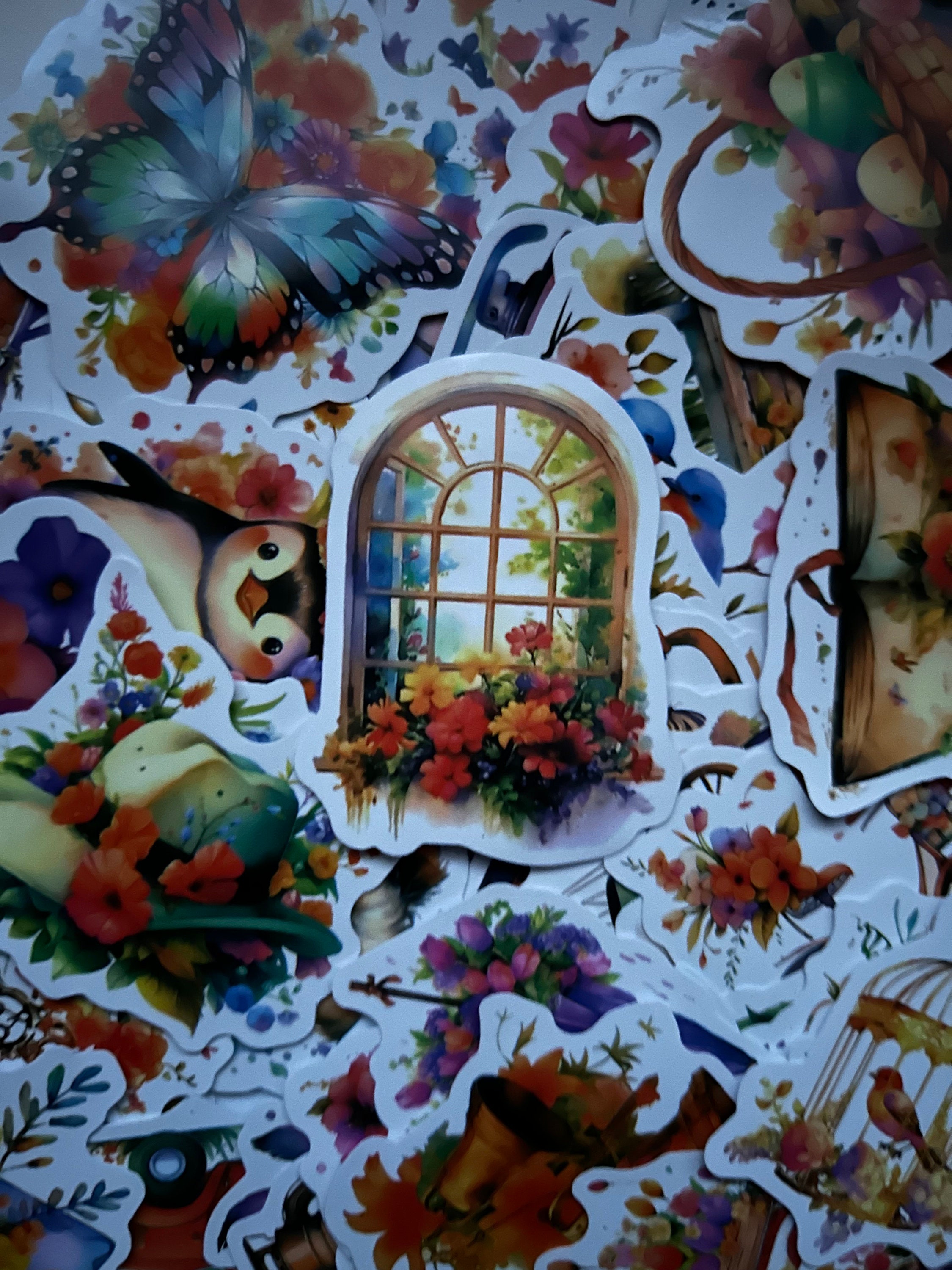 Watercolor Floral Vinyl Stickers - Etsy