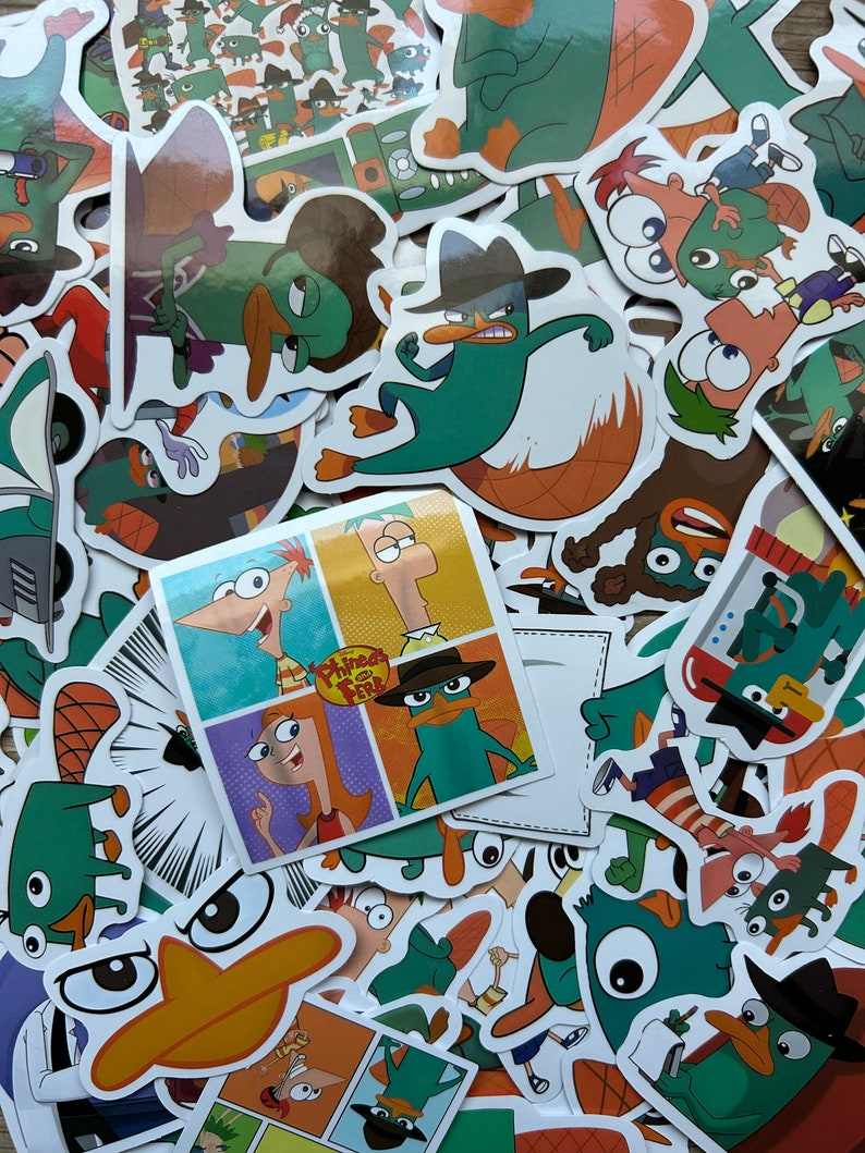 Phineas and Ferb Perry the Platypus Vinyl Stickers - Etsy
