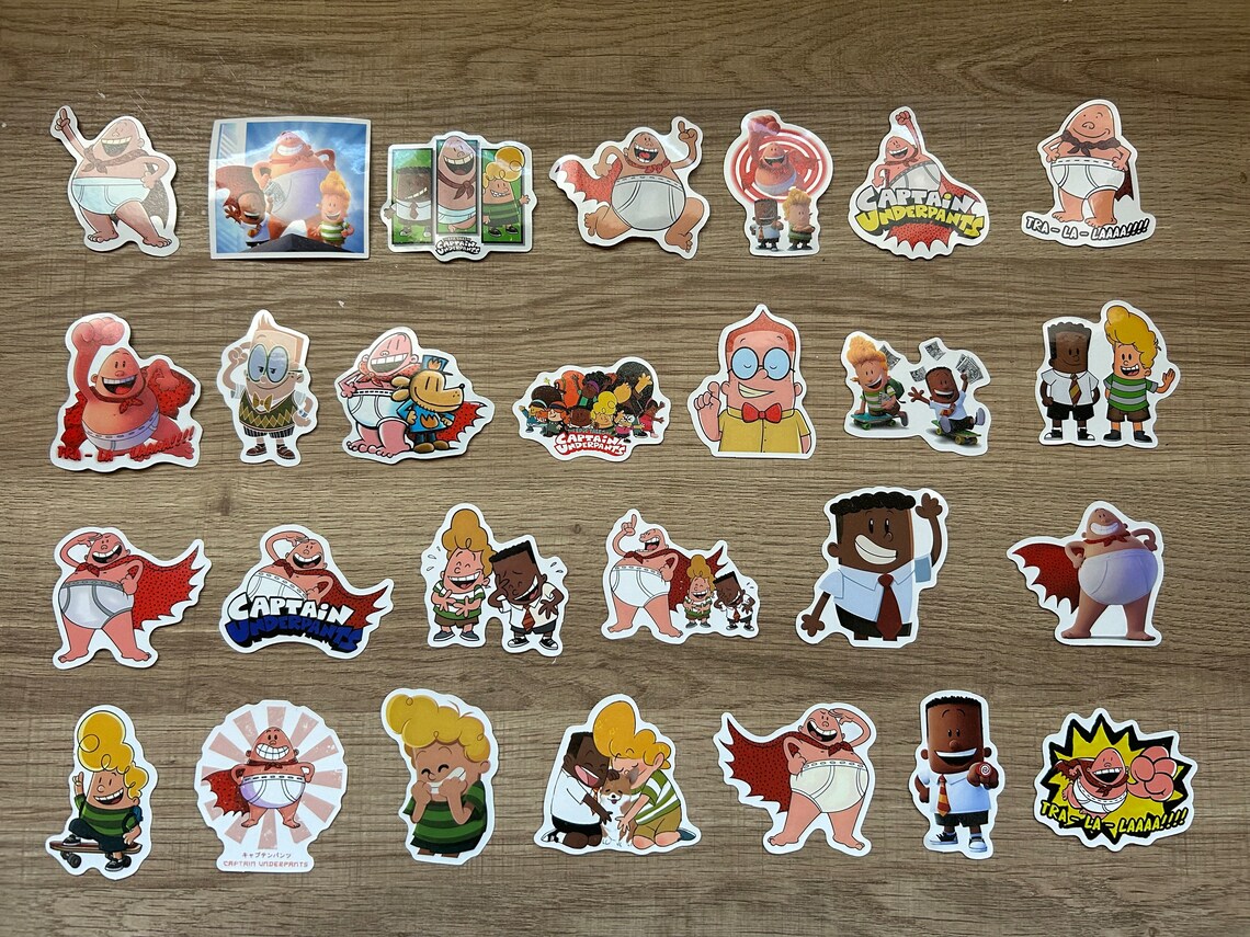 Captain Underpants Stickers - Etsy