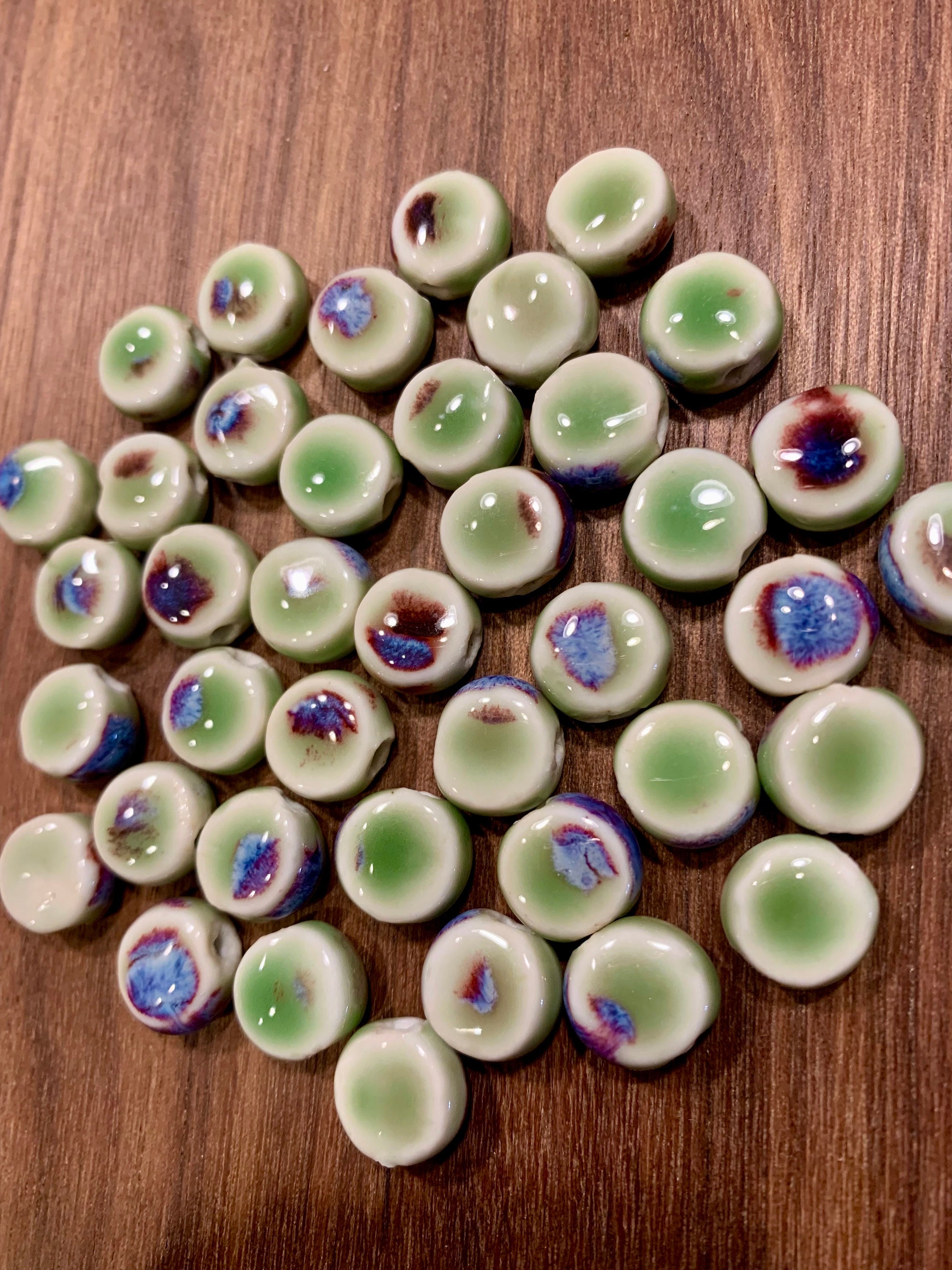 10 Multicolor Flat Rondelle Beads, Size 11x6mm, Hole 2 Mm, Smooth ...