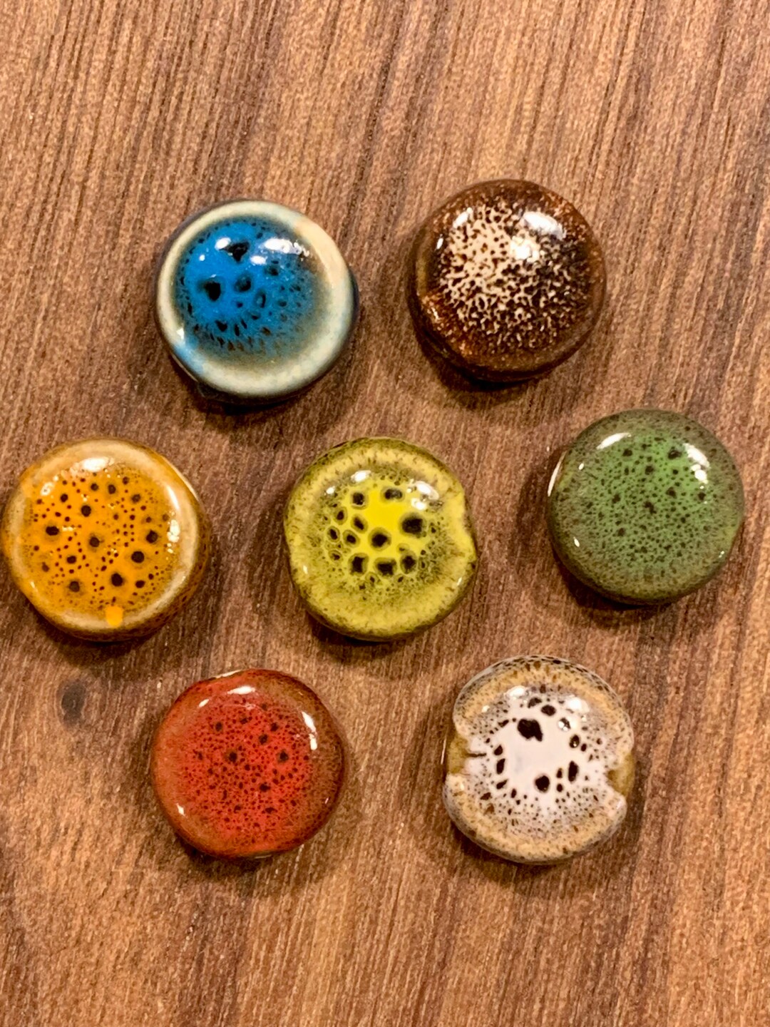 10 Multicolor Flat Rondelle Beads, Size ~ 11x6mm, Hole ~ 2 Mm, Smooth ...