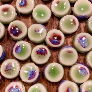 10 Multicolor Flat Rondelle Beads, Size ~ 11x6mm, Hole ~ 2 Mm, Smooth ...