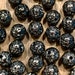 10 Natural Coal Dyed Lava Rock Gemstone Beads, Size ~ 6mm, Hole ~ 1mm ...