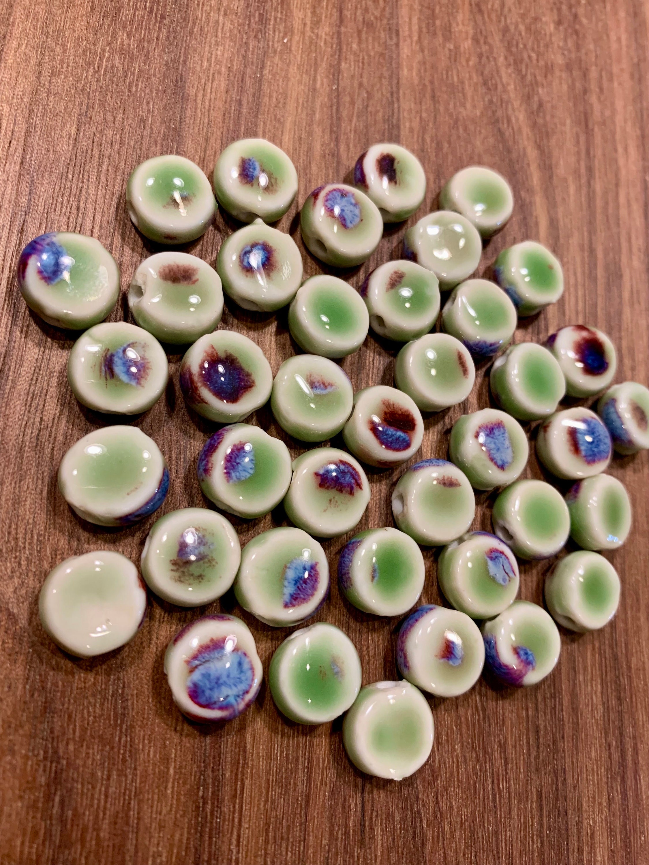 10 Multicolor Flat Rondelle Beads, Size 11x6mm, Hole 2 Mm, Smooth ...