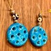 2 Blue Iraqi Seven Eyes Beads, Size 45mm X 26mm, Hole 2.5mm, Rough ...