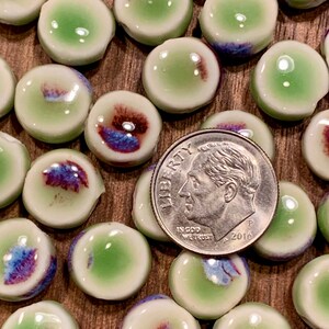 10 Multicolor Flat Rondelle Beads, Size ~ 11x6mm, Hole ~ 2 Mm, Smooth ...