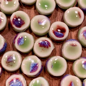 10 Multicolor Flat Rondelle Beads, Size ~ 11x6mm, Hole ~ 2 Mm, Smooth ...