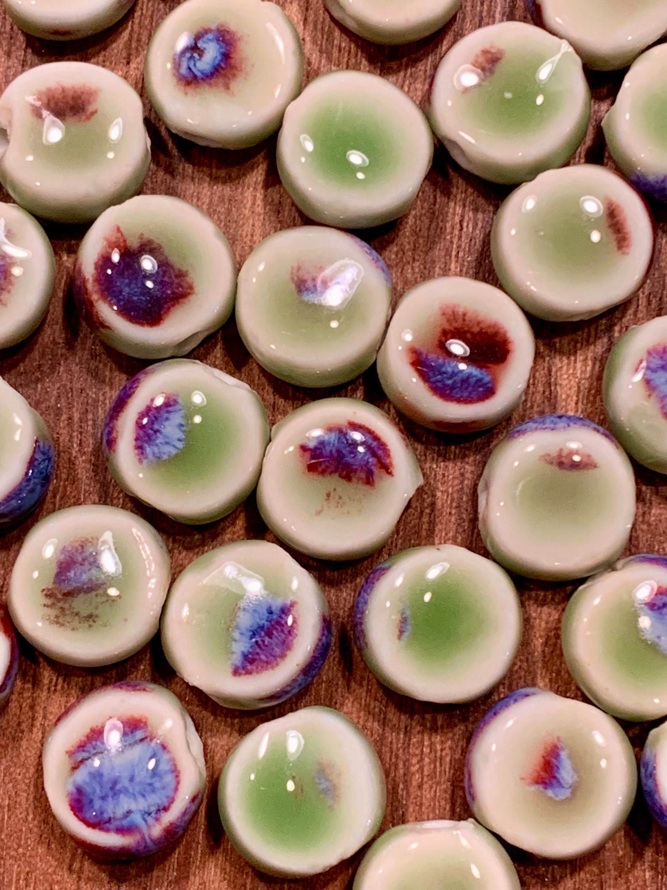 10 Multicolor Flat Rondelle Beads, Size 11x6mm, Hole 2 Mm, Smooth ...