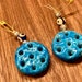 2 Blue Iraqi Seven Eyes Beads, Size 45mm X 26mm, Hole 2.5mm, Rough ...
