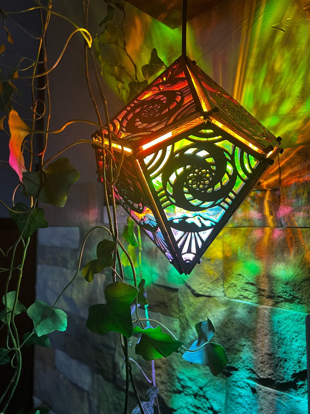 Kaleidoscopic Mountain Sacred Geometry Light - Etsy