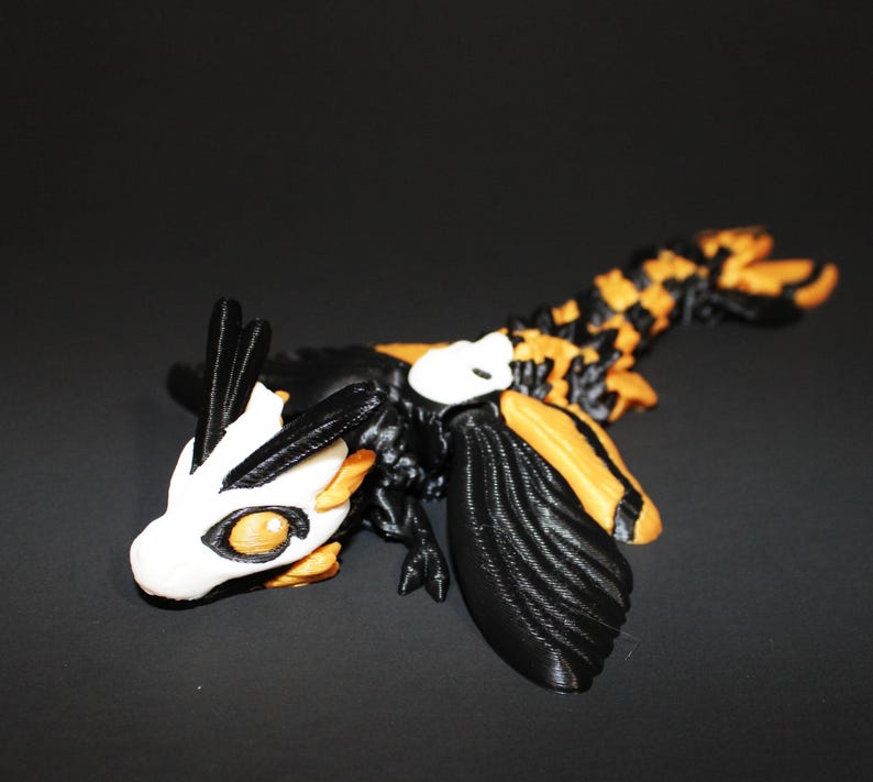 3D Printed Articulated Death-head Moth Dragon or Baby Fidget Toy - Etsy
