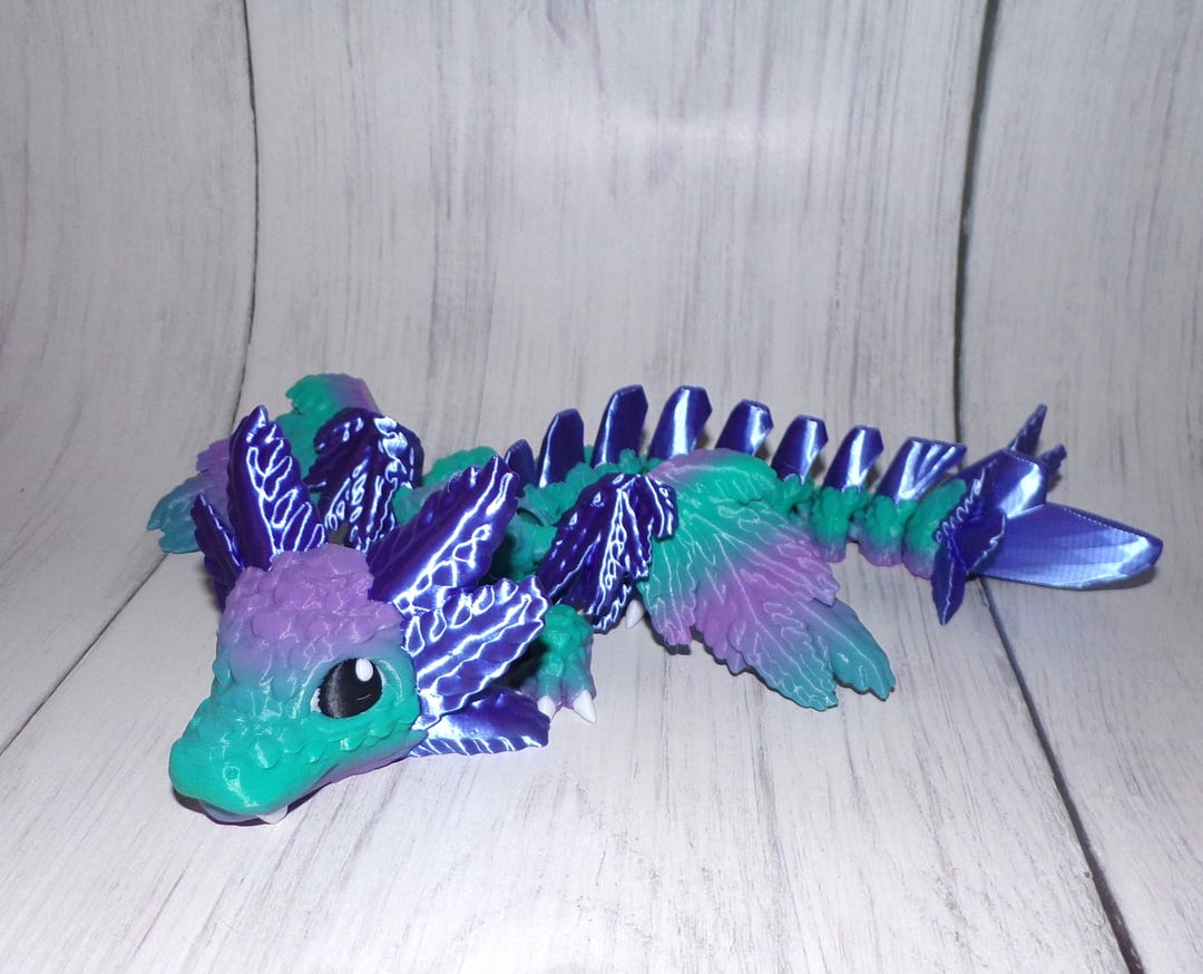 Baby Axolotl Dragon 3D Printed Articulated Figurine, Free Shipping - Etsy