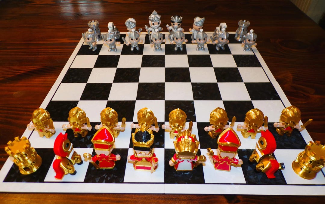 3D Printed Flexi Chess Set: Articulated Fidget Chess Pieces - Etsy