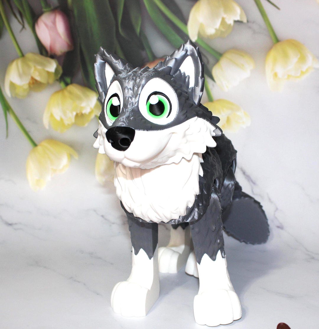 3D Printed Articulated Wolf Fidget Toy - Etsy