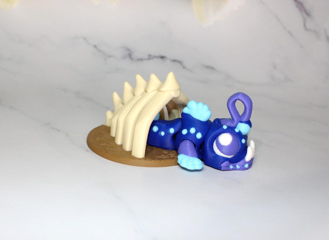 Angler Fish With Bone Cave 3.5 Inches Articulated Flexi Fidget Full ...